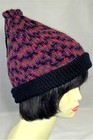 BLACK & RED STRETCH CROCHETED KNIT DRAWSTRING SKI HAT SKULL CAP BEANIE ...