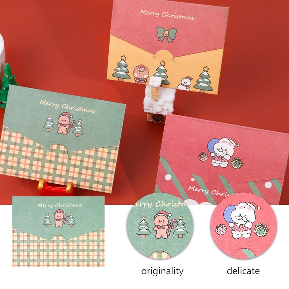 18 Pcs Christmas Greeting Cards Cartoon Design Gift Congratulation ...