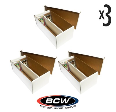 3 BCW Graded Card Shoe Storage Box Cardboard Lid PSA Beckett BGS ...
