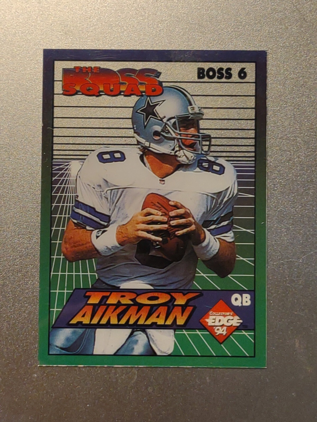Troy Aikman 1994 Collector's Edge The Boss Squad Silver #BOSS6 Dallas ...