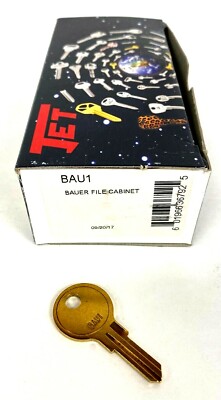 Pack Of 50 Bauer Cabinet BAU1 Brass Plated Blank Keys | eBay