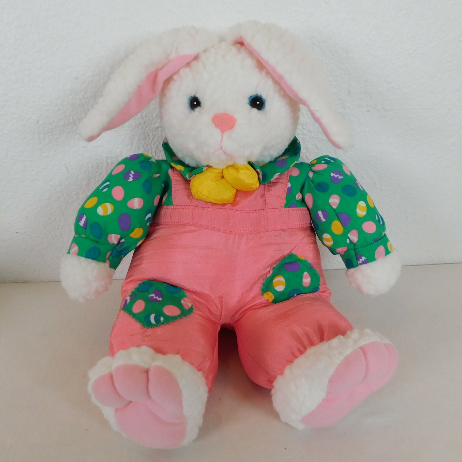 2 International Silver Part Nylon Bunny Rabbit Stuffed Animal Plush ...