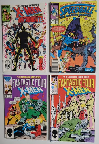 Fantastic Four Vs the X-Men #1 & #4, Speedball #1, Xmen & the ...