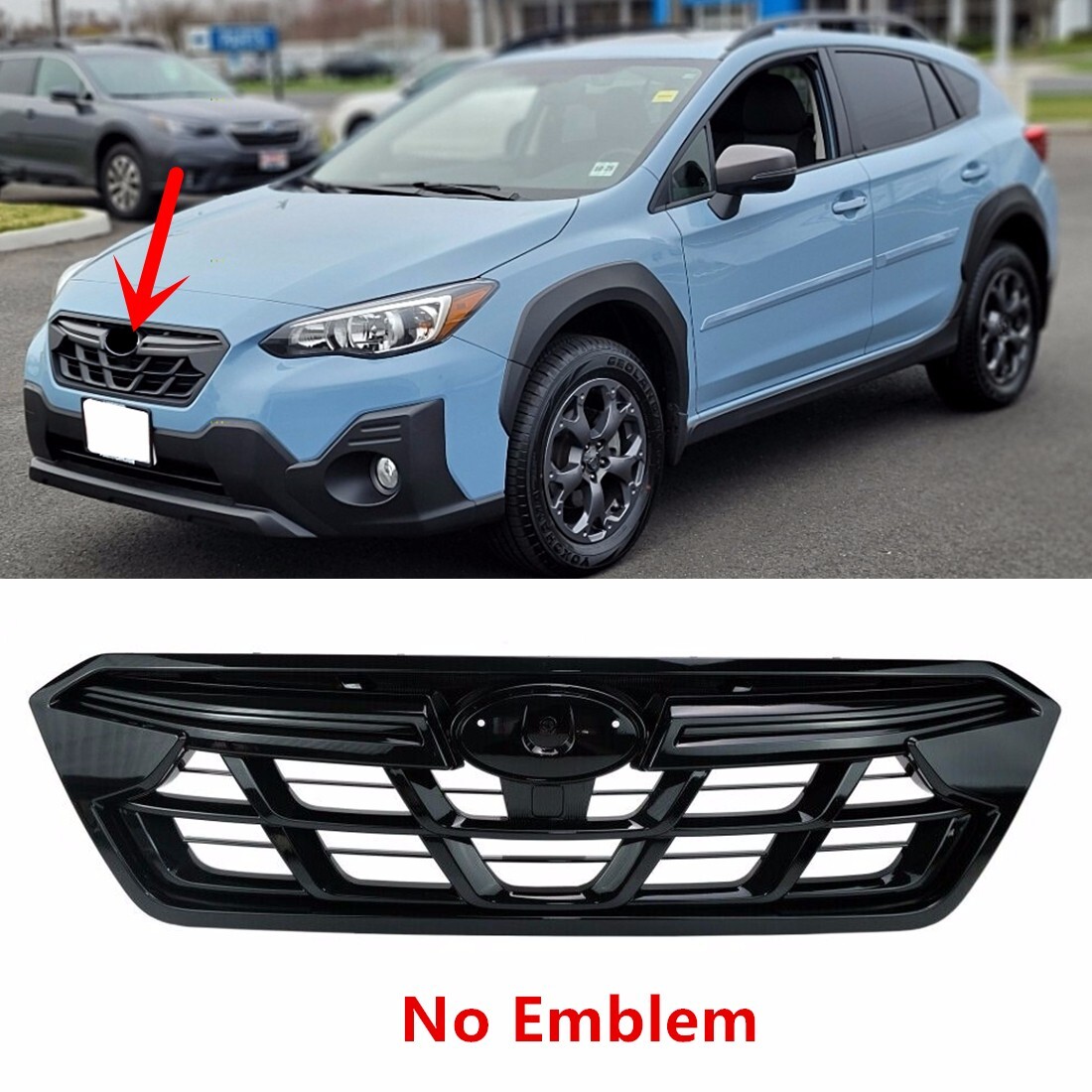 Fit For 2021-2023 SUBARU Crosstrek Front Bumper Grille Radiator Grill ...