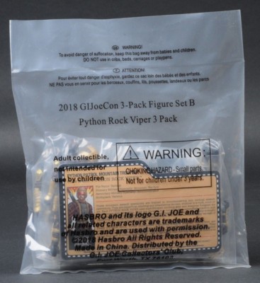 2018 GI Joe Con JoeCon Cobra Python Patrol Rock Viper 3 Pack Exclusive ...
