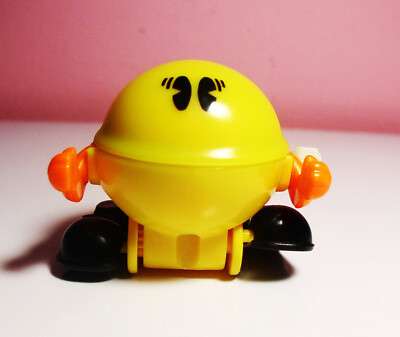 Vtg Rare Tomy Bally/Midway Pac-Man Wind-Up Toy Yellow/Orange 1.5X2 ...