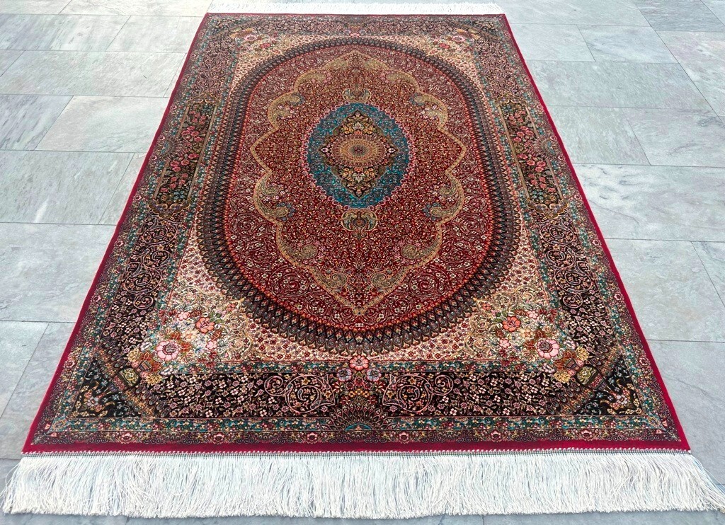 High Quality Silk Floral Luxury Bedroom Rug Traditional Oriental Rug ...