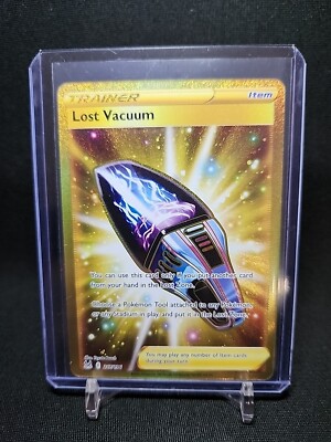 Lost Vacuum 217/196 Gold Secret Rare Trainer Lost Origin Pokémon Card ...