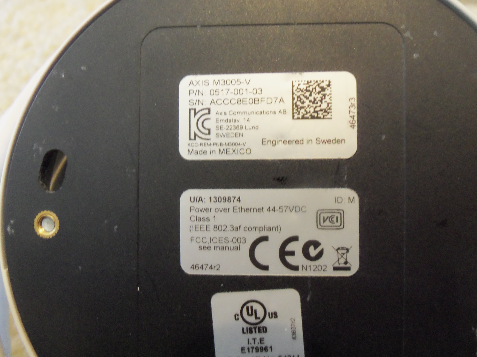 Axis M3005-V IP Network Security Surveillance Web Color Cam Camera | eBay