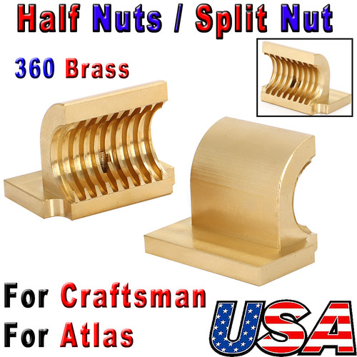 Half Nuts / Split Nut 360 Brass For Atlas / Craftsman 10F-12 10" & 12 ...