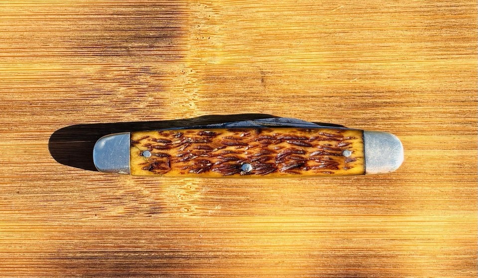 Vintage Cattaraugus 22559 Equal End 2 Blade Eisenhower Knife No Case ...