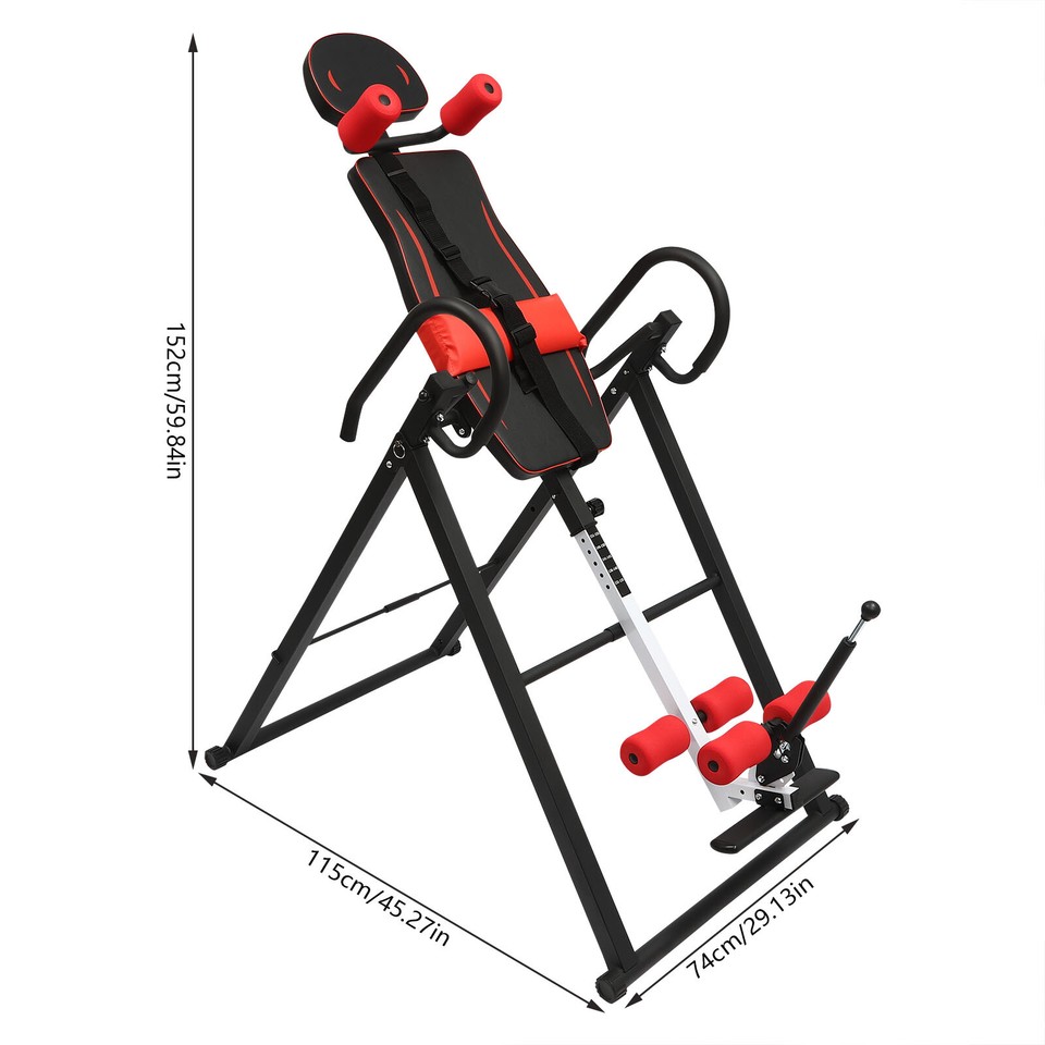 Inversion Table Teeter Machine Therapy Back Pain Relief Foldable ...