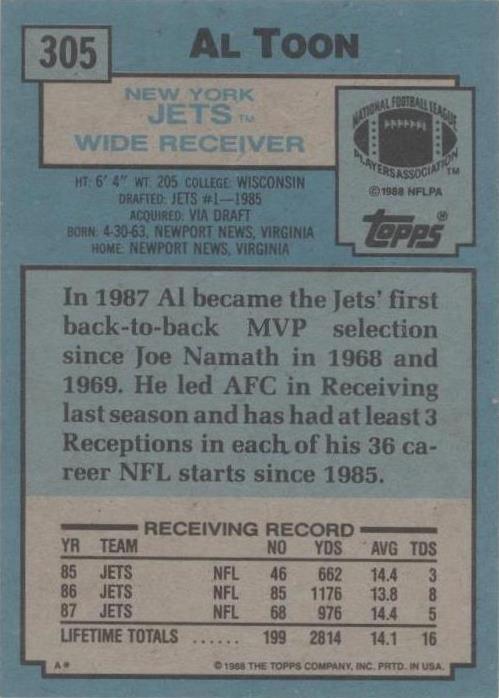 1988 Topps Al Toon #305 for sale | eBay