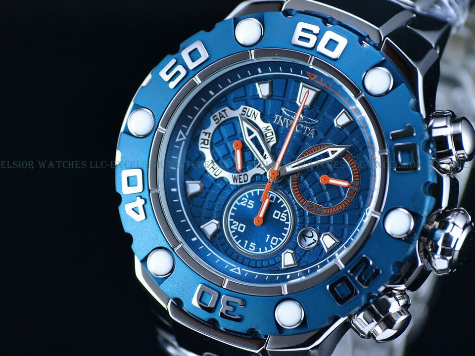 Invicta Men's 57mm Excursion Cobalt Blue High Polished Z60 Swiss Chrono ...