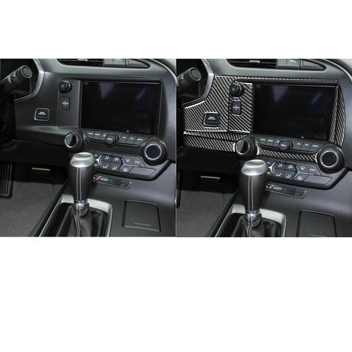 7Pcs For Chevrolet Corvette C7 Carbon Fiber Interior Central Console ...