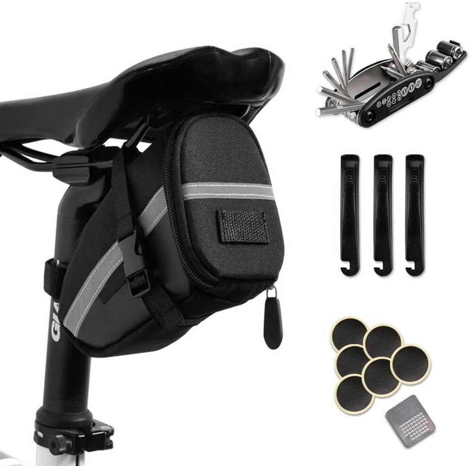 Bike Repair Tool Kits Saddle Bag 16 in 1 Multi Function Kit Portable ...