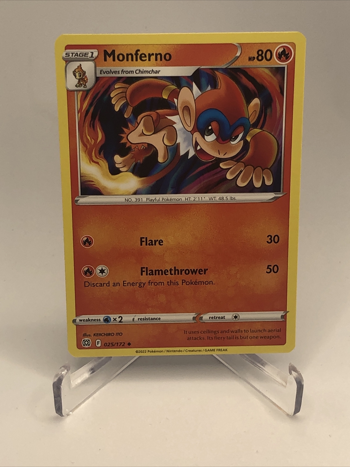 Pokémon TCG Monferno Sword & Shield: Brilliant Stars 025/172 Regular ...