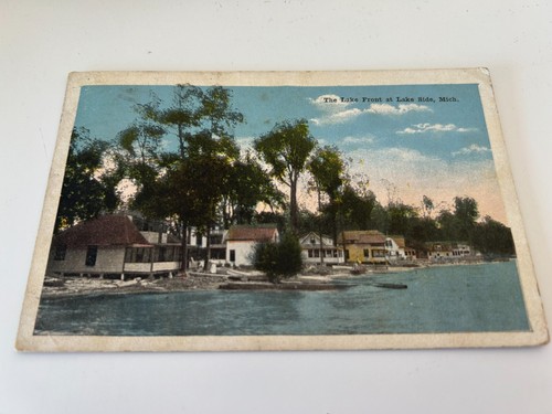 The Lake Front Scene at Lake Side Michigan Postcard | eBay