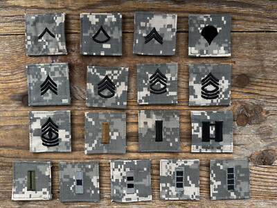 17 US ARMY Military Rank Dienstgrad Uniform Ucp Acu patches patch ...