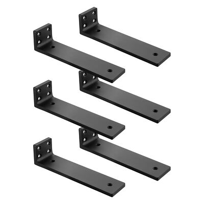 6 Inch Floating Shelf Brackets Heavy Duty L Brackets 6 Pack Hidden | eBay