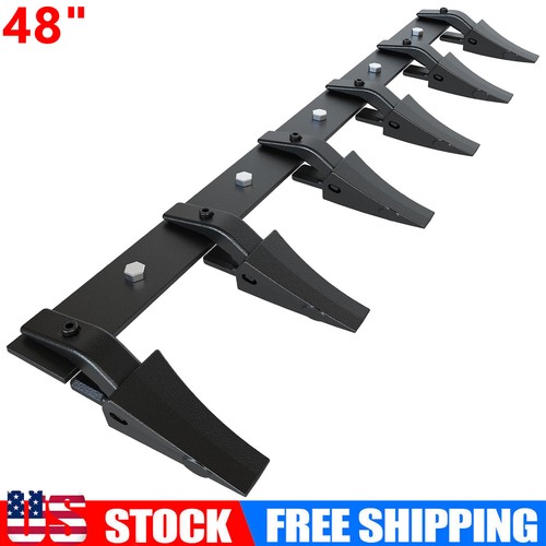 48" Bucket Tooth Bar, Heavy Duty Steel Tooth Bar for Tractor Bucket, 6 ...