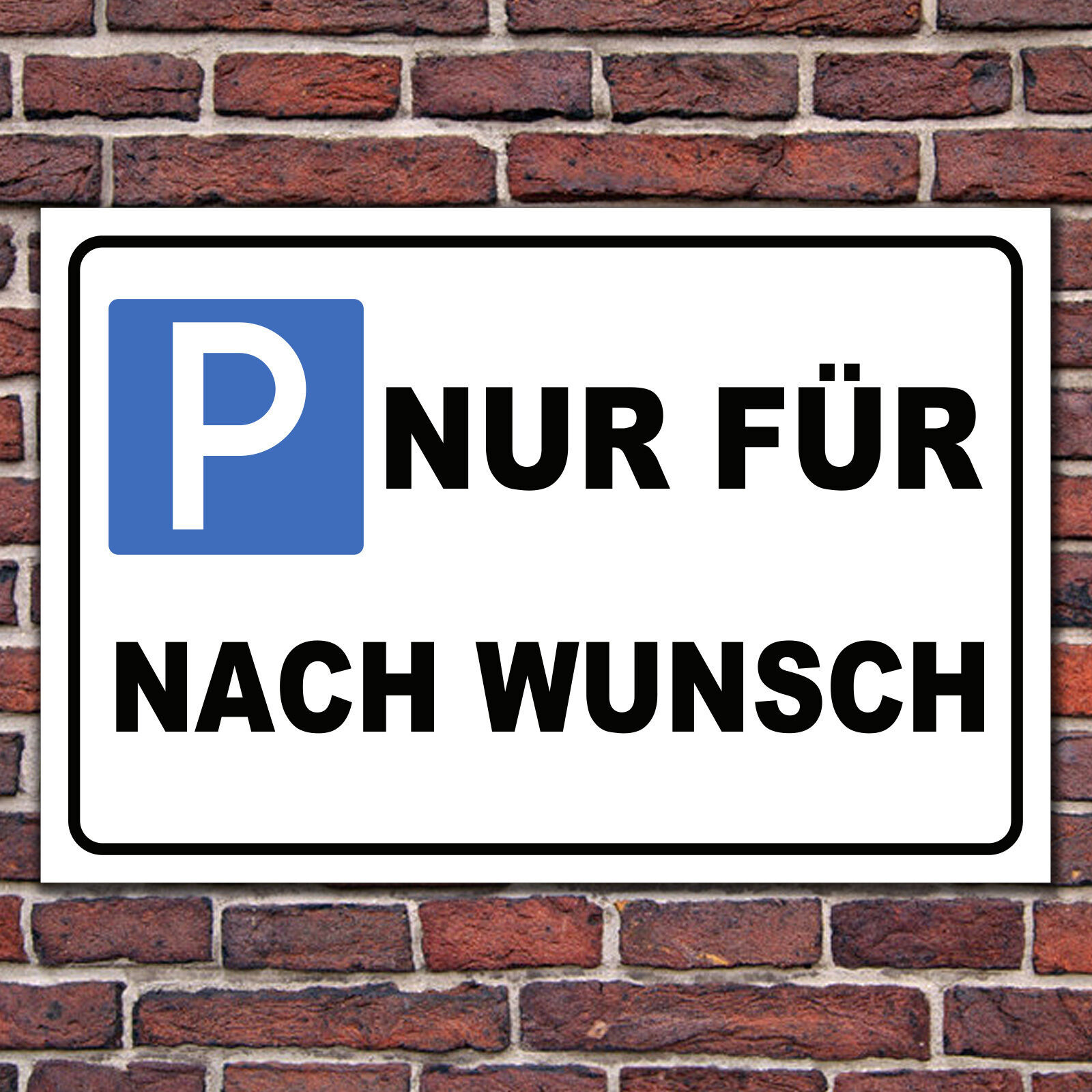 PARKPLATZSCHILD MIT WUNSCHTEXT PARKPLATZ PARKSCHILDER 3 FORMATE TEXT ...
