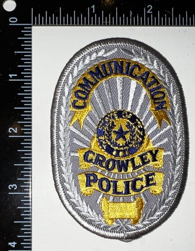 VINTAGE OBSOLETE Crowley Texas TX Communication Police Patch | eBay