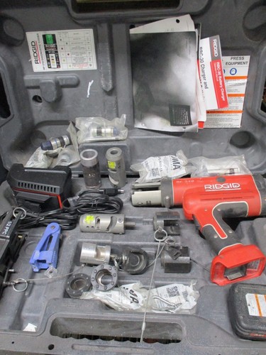 RIDGID RP 210 CORDED PRO PRESS FRAME SET w/ JAWS/BATTERY/CHARGER ...