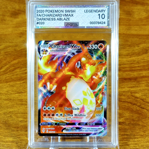 Pokemon Darkness Ablaze Charizard VMAX 020/189 AGS Legendary 10 Holo ...
