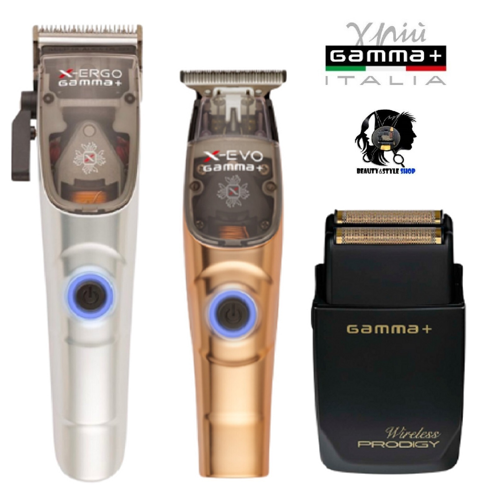 GAMMA PIU X-ERGO + X-EVO + PRODIGY TOSATRICE TAGLIACAPELLI CLIPPER ...
