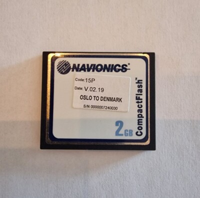 NAVIONICS OSLO TO GERMANY 2GB 15P Marine Charts CF Card Raymarine E120 ...