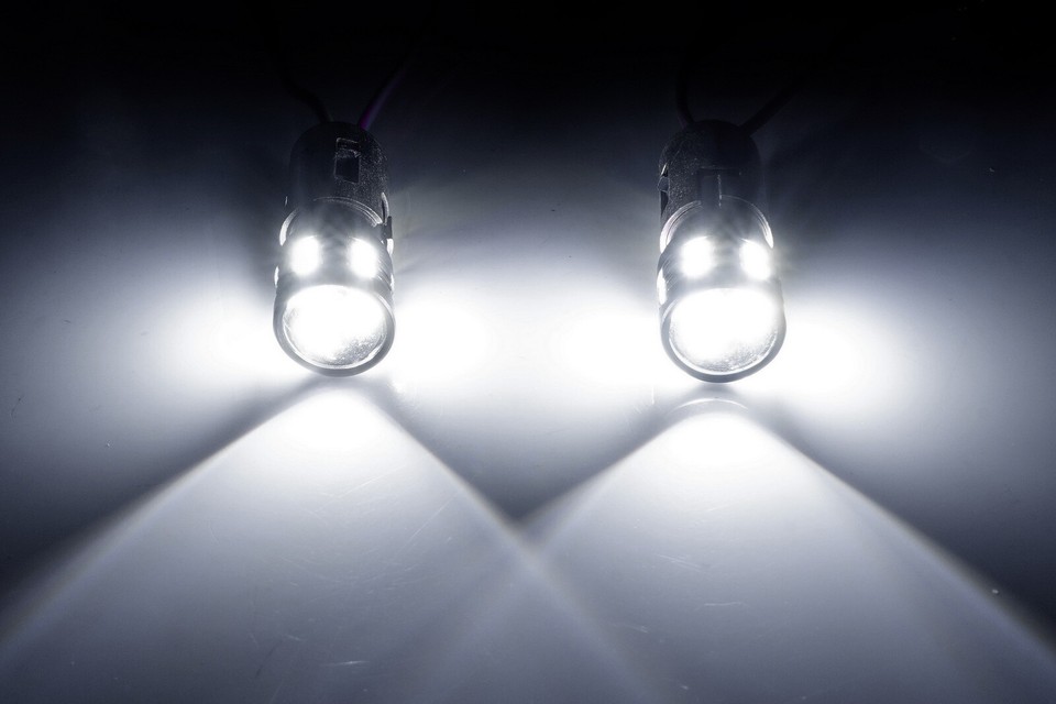 BAY15d 1157 P21/5W White LED Side Indicator Rear Fog Daytime Running ...