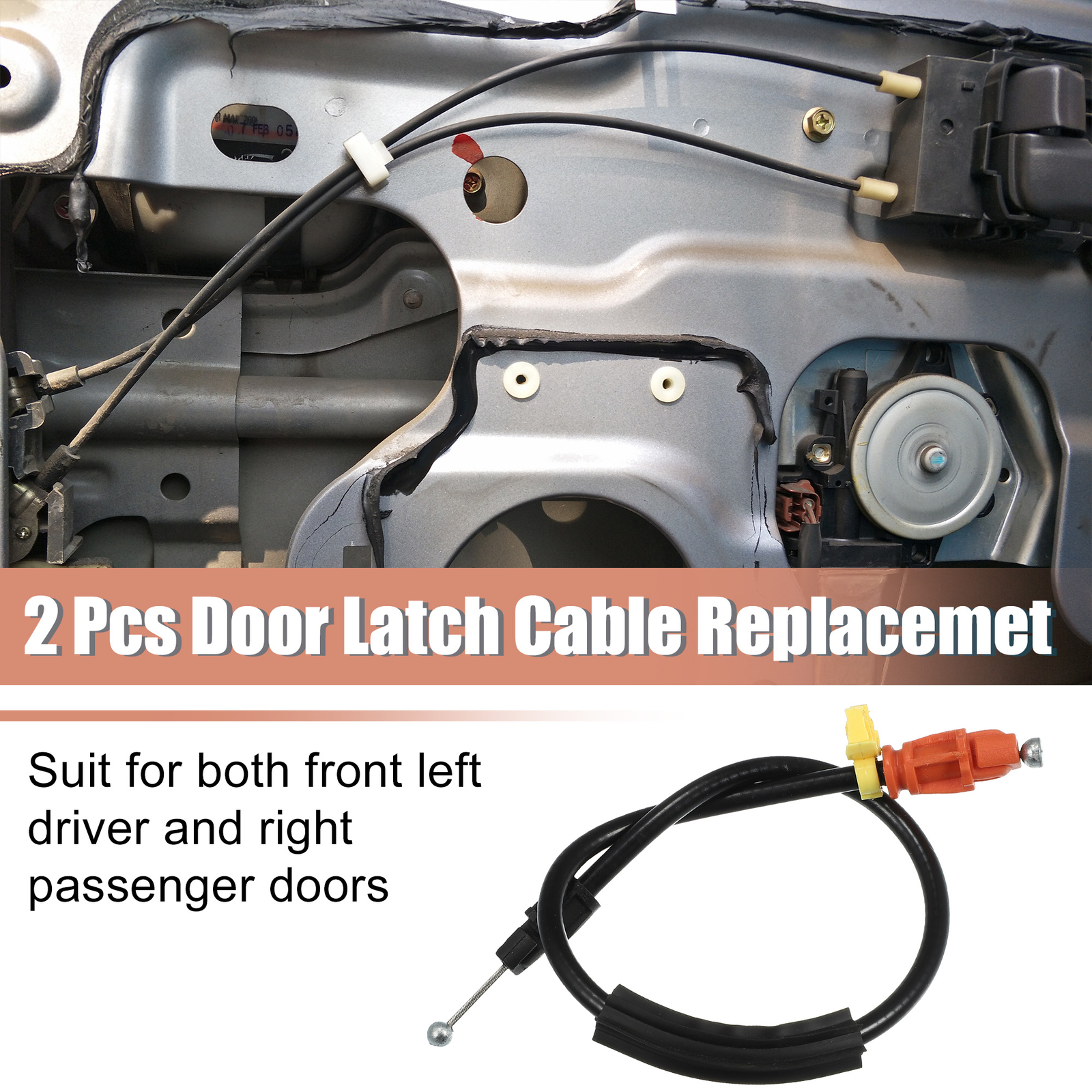 Pack of 2 For Chevrolet Tahoe 2007-2014 Car Door Latch Cable Black No ...