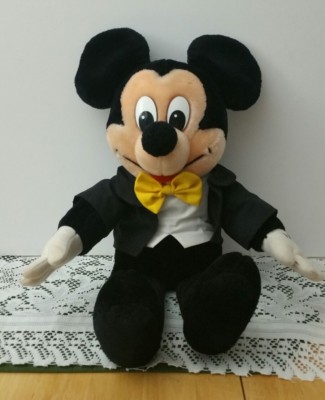 RARE Disneyland Mickey Mouse 19"Yellow Tie Tuxedo Tux Plush - Disney ...