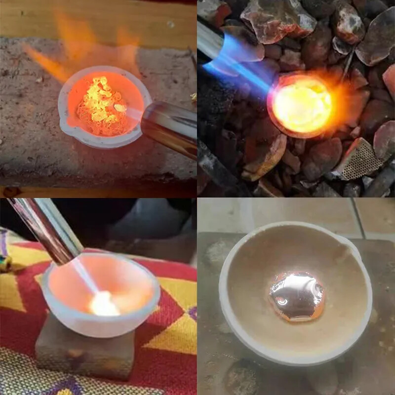 Ceramic crucible melting Dish melt casting metal golds coppers silver ...