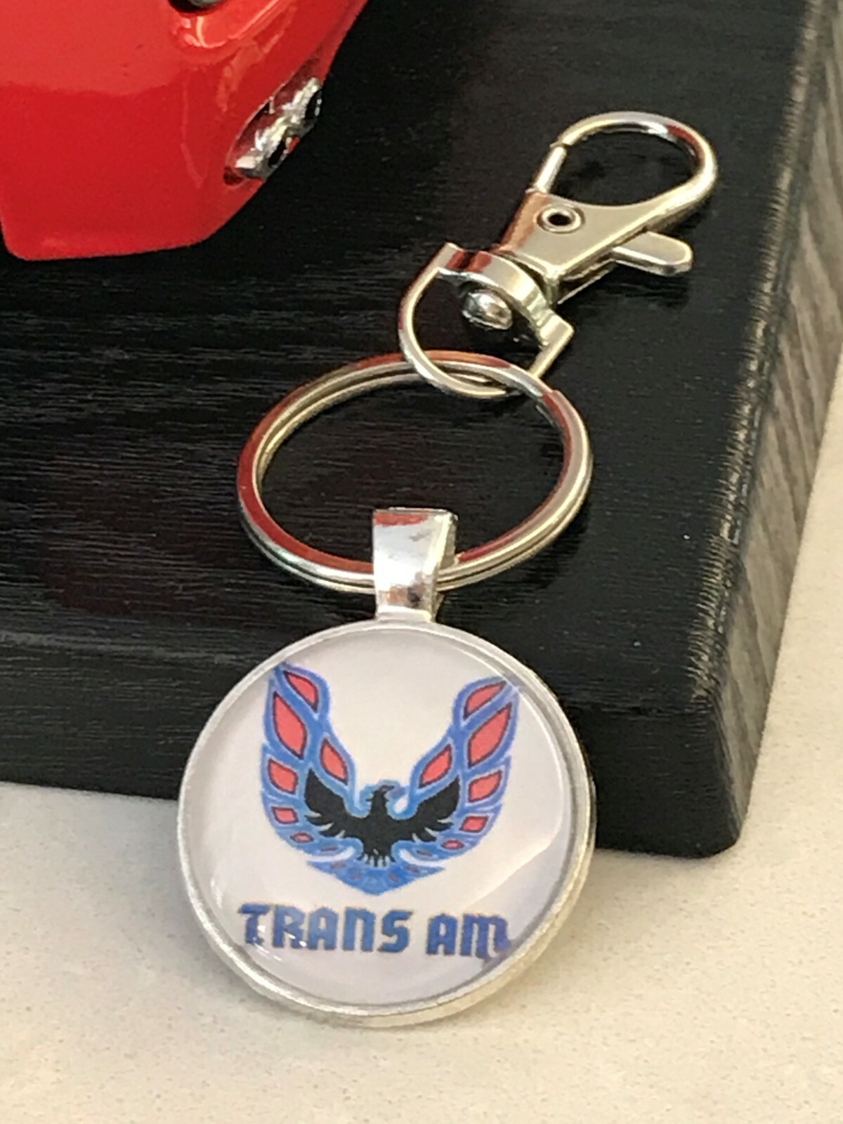 Blue Pontiac Firebird Trans AM Key Chain - Trans AM Eagle Logo Keychain ...