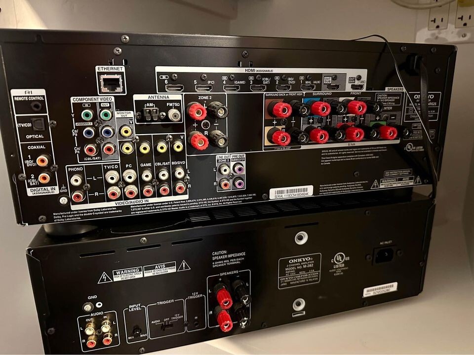 Onkyo Receiver TX-NR626 AND 2 channel Amplifier M-282 889951001720| eBay