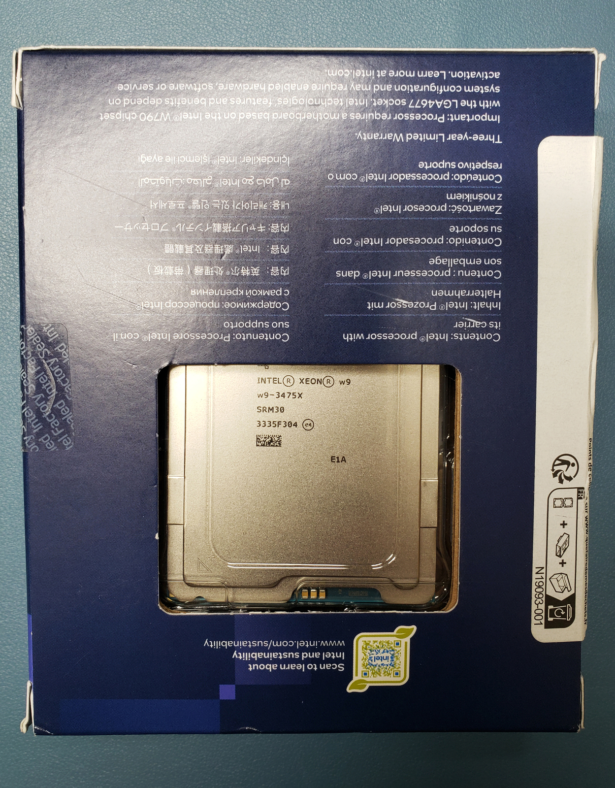 Intel Xeon w9-3475X CPU Processor SRM30 LGA4677 36 Cores 4.80GHz NEW IN BOX | eBay