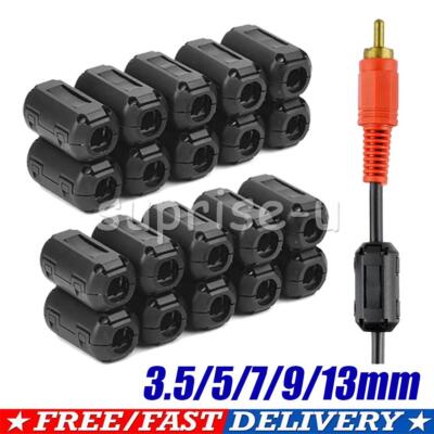20x Ferrite Core Ring Clamps Clips Cable Connector Noise Filters ...