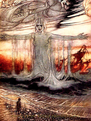 Shipwrecked Man & Sea Goddess 8.5x11 Photo Print Water Woman Arthur ...