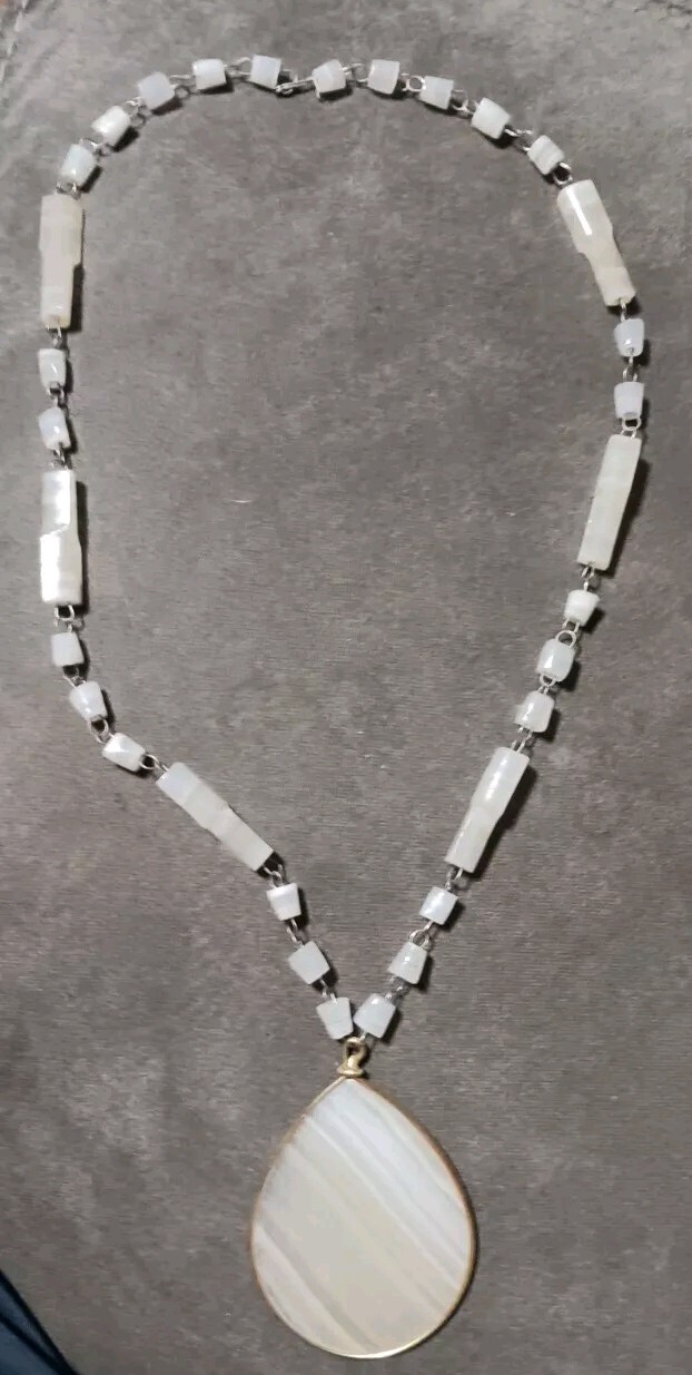 Vintage Necklace Women’s Earth Tone Alabaster Aztec S… - Gem