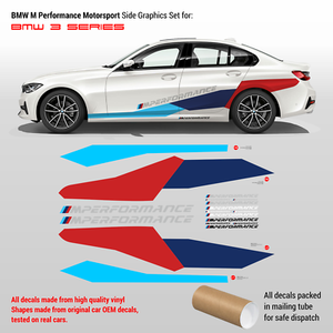 M Performance Motorsport Side Stripes decals Set for BMW 3 series | eBay