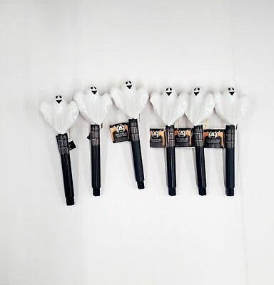 (6)Halloween Solar Power Ghost Yard Stakes | eBay