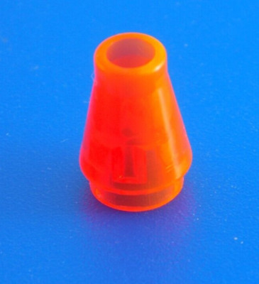 12 LEGO Trans-Neon Orange Cone 1 x 1 Round Brick (4589) - (12 Pieces ...