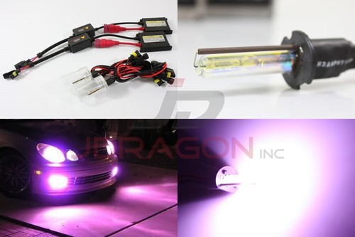 H3 12000K Pink Purple 35W Slim AC Ballast HID Conversion Kit Xenon Bulb ...