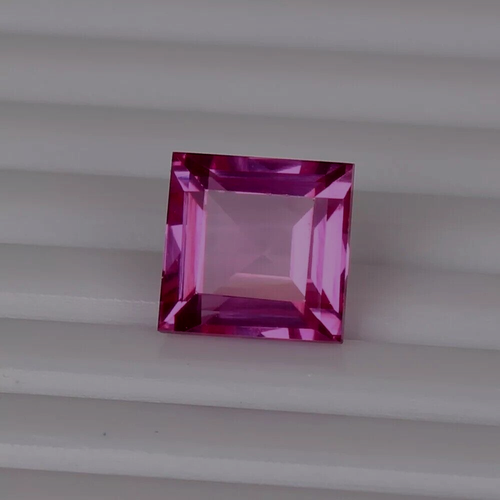 9 MM Natural Deep Pink Sapphire Ceylon Square Cut Loose Gemstone Heated ...