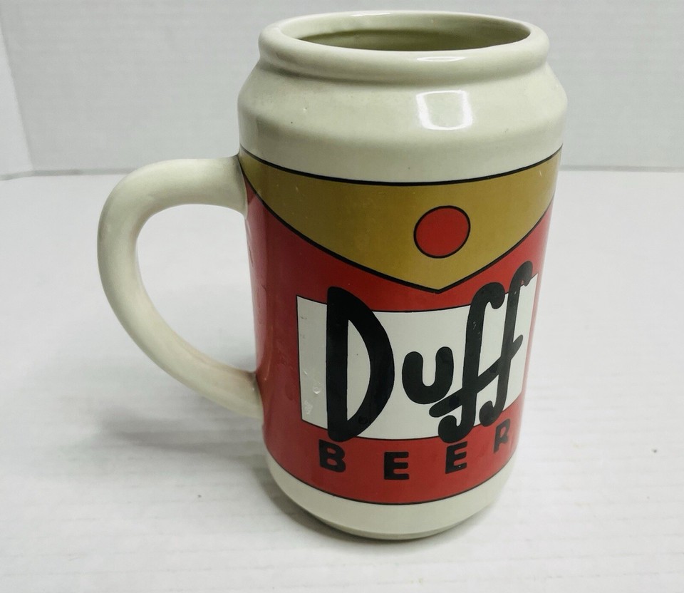 The Simpsons Duff Beer Ceramic Beer Mug, Typo X 2017 Pre-Owned | eBay