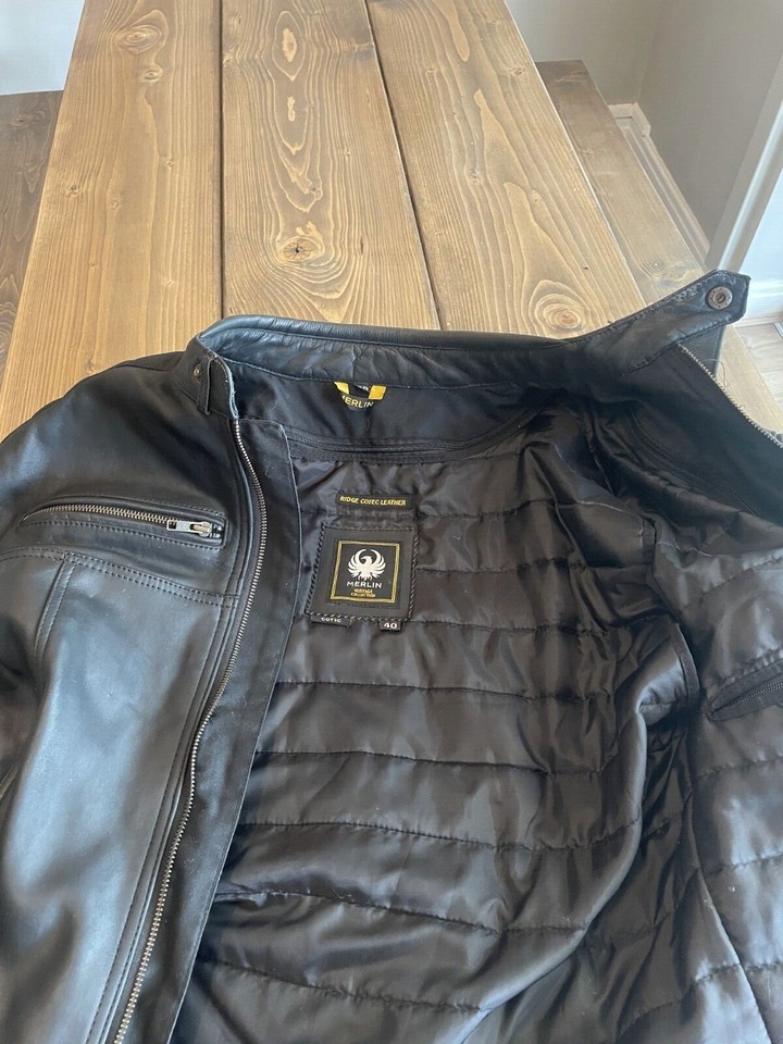 Merlin Ridge Leather Motorcycle Lightweight Riding D30 Protection ...