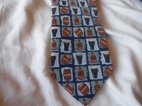 Vintage Naturally Guinness Beer Pure Silk Tie Simone Walsh Men Blue ...