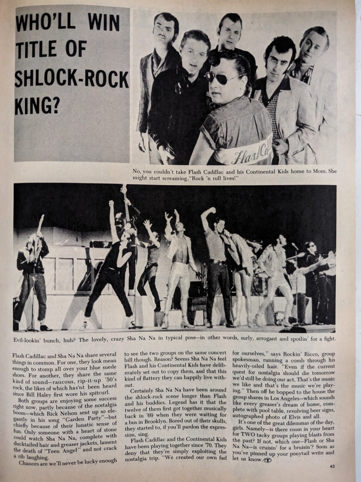Young 'N Loving Teen Magazine April 1973 Elvis Presley, Shlock-Rock ...
